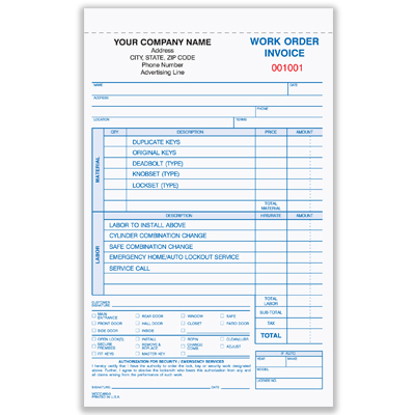 Work Order Forms | Personalized Forms